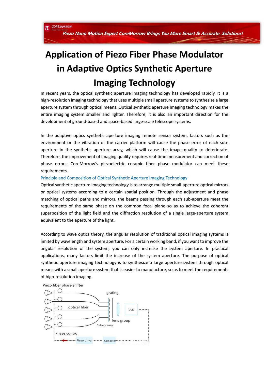 Application of Piezo Fiber Phase Modulator in Adaptive Optics Synthetic ...