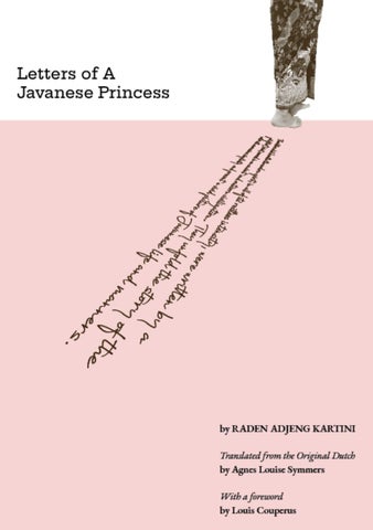 Letters of A Javanese Princess, (Duckworth Books, 1921) by Audrey ...