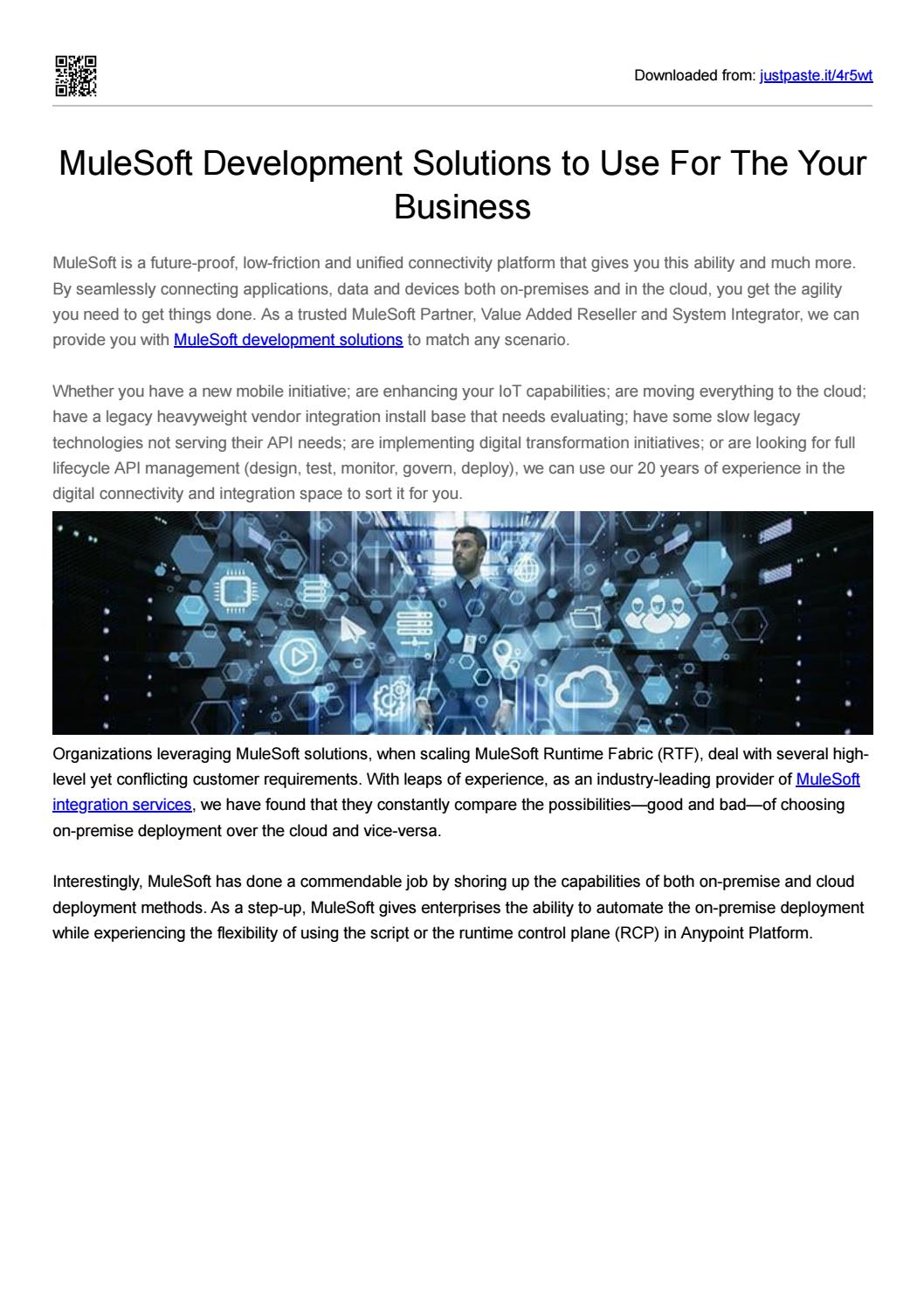 MuleSoft Development Solutions to Use For The Your Business by Kellton ...