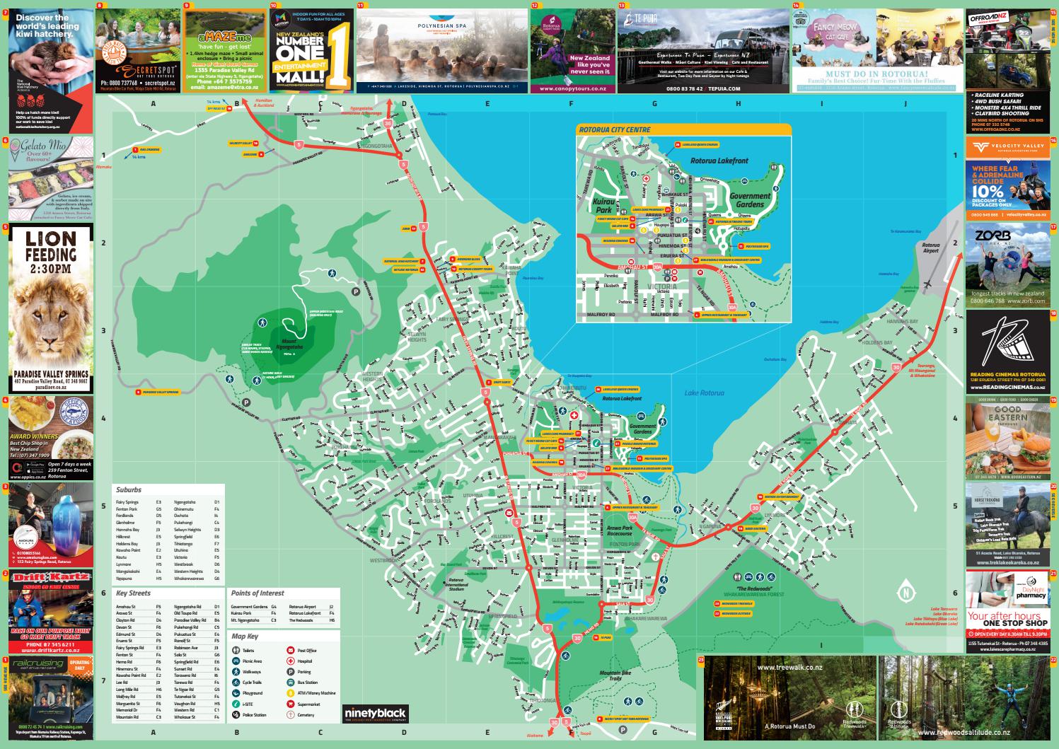 Rotorua Activity Map 2021 by ninetyblack - Issuu