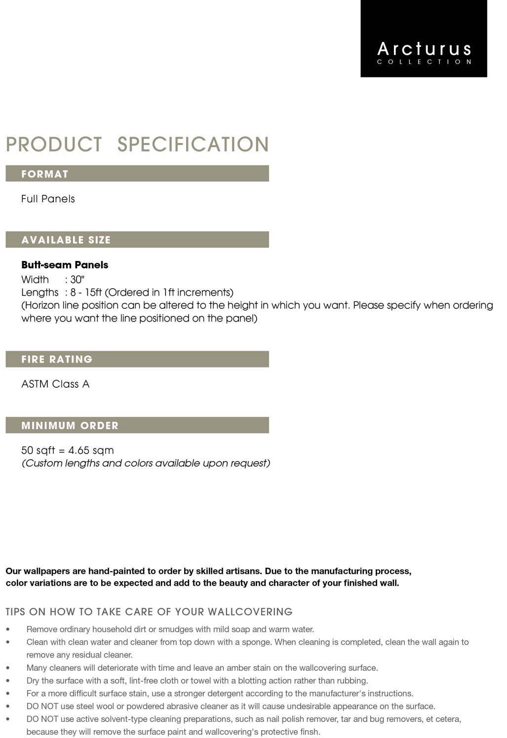 Specification Sheet - Exclusivewall ARTISTIC Wallpaper | คอลเลคชั่น ...