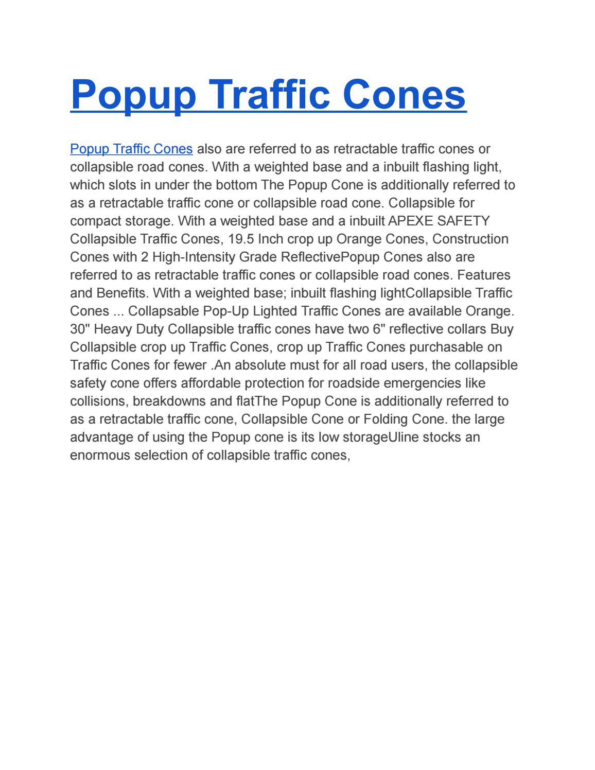 Popup Traffic Cones | machine safety signs by Sandra Johnson - Issuu