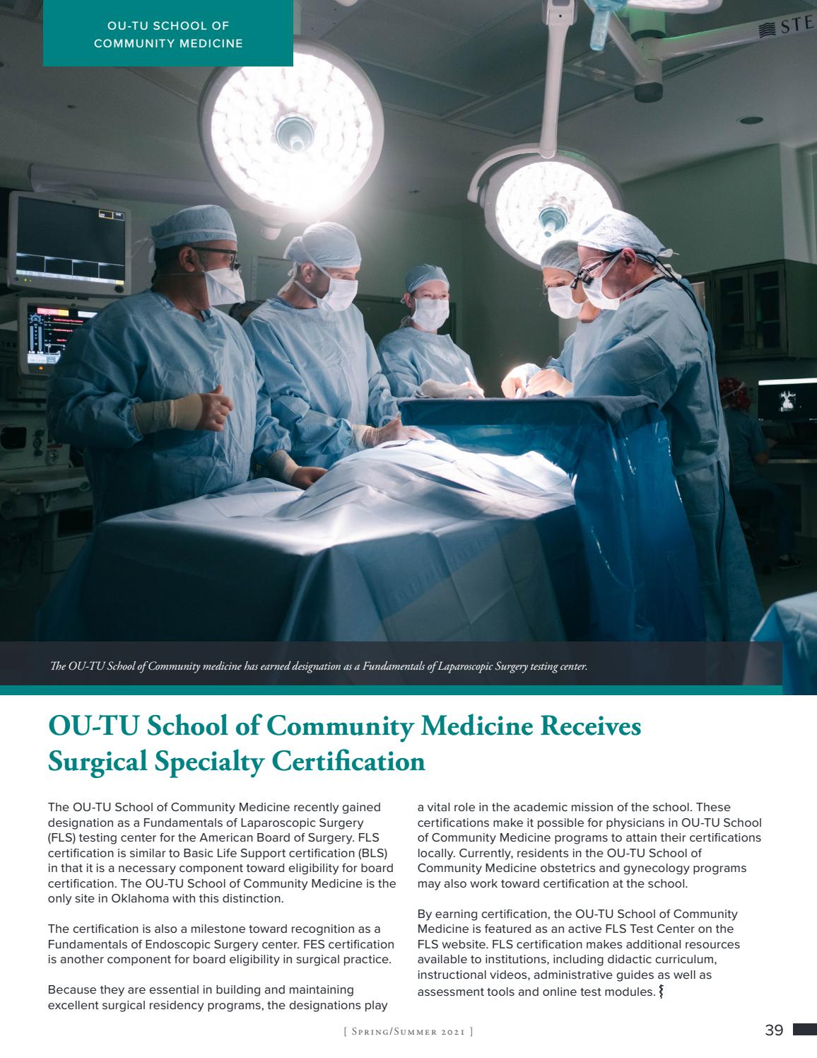 OU College of Medicine Magazine | Summer 2021 by OU Health - Issuu