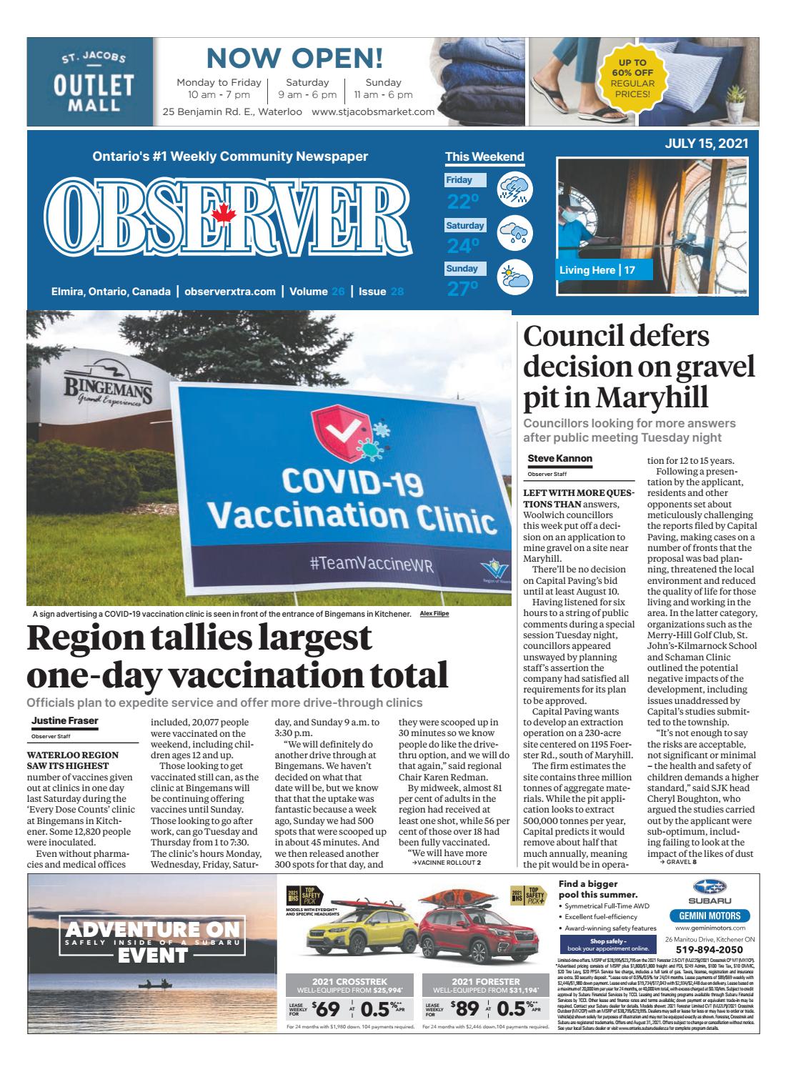 July 15, 2021 by Woolwich Observer - Issuu