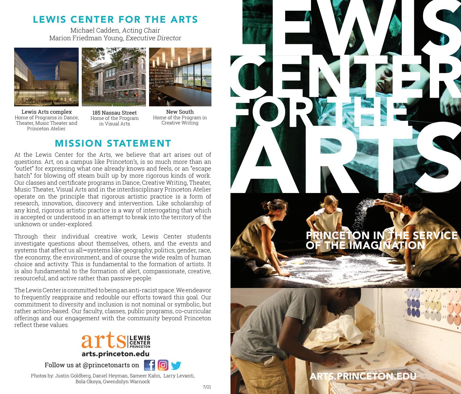 Lewis Center for the Arts Academic Brochure (2021-22) by Lewis Center ...