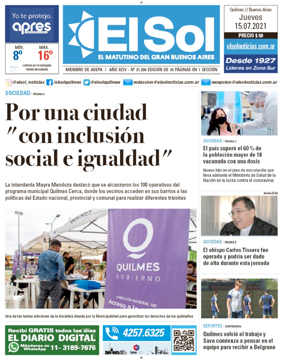 Diario El Sol 15-07-2021 by Diario EL SOL - Issuu