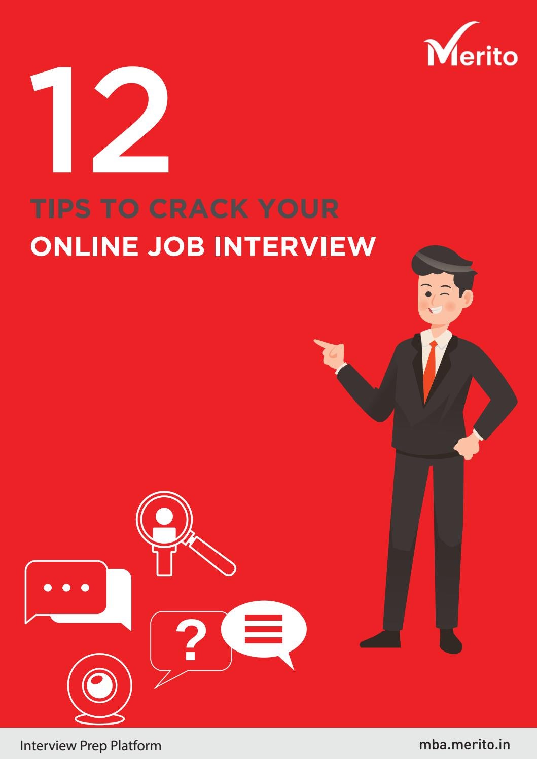Merito's eBook on 12 Tips to Crack Your Online Job Interview by ...