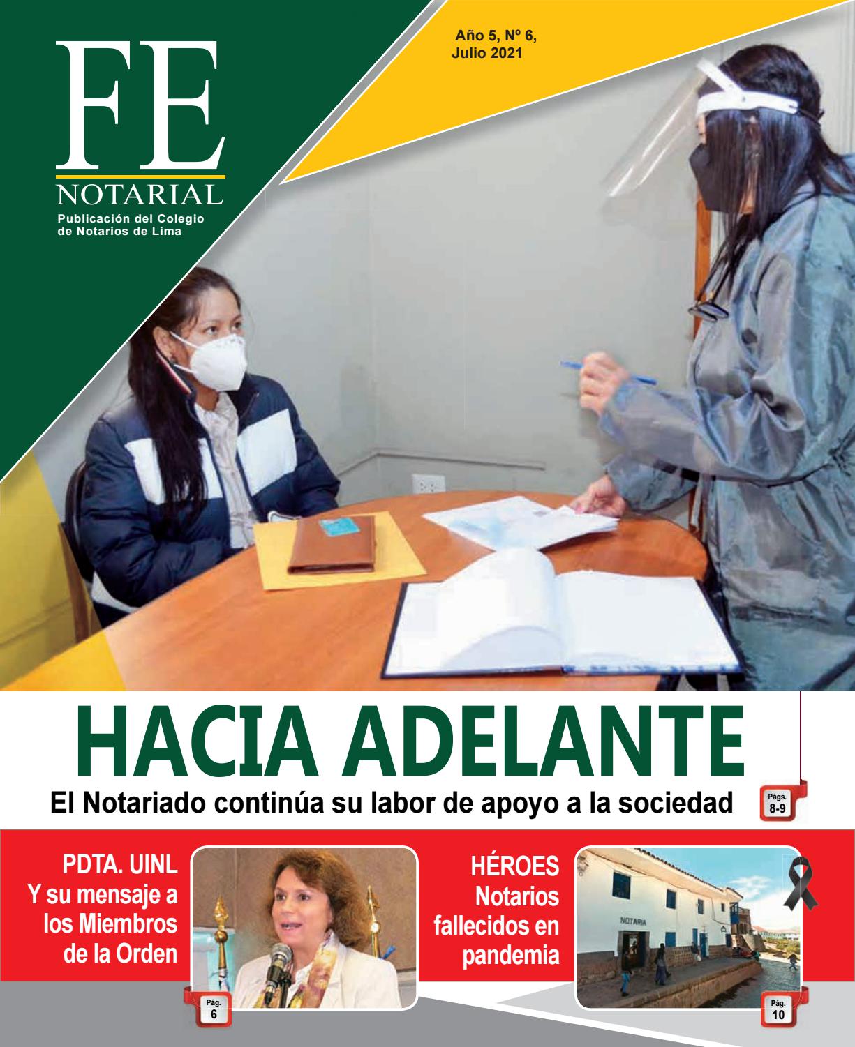 Revista Fe Notarial Nº 6 by Colegio de Notarios de Lima - Issuu
