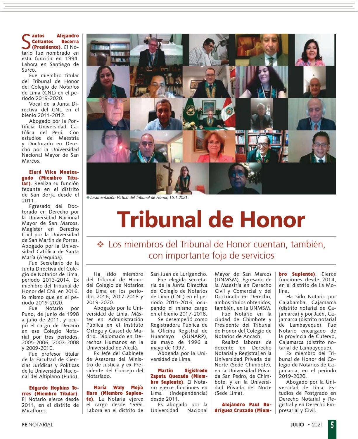 Revista Fe Notarial Nº 6 by Colegio de Notarios de Lima - Issuu