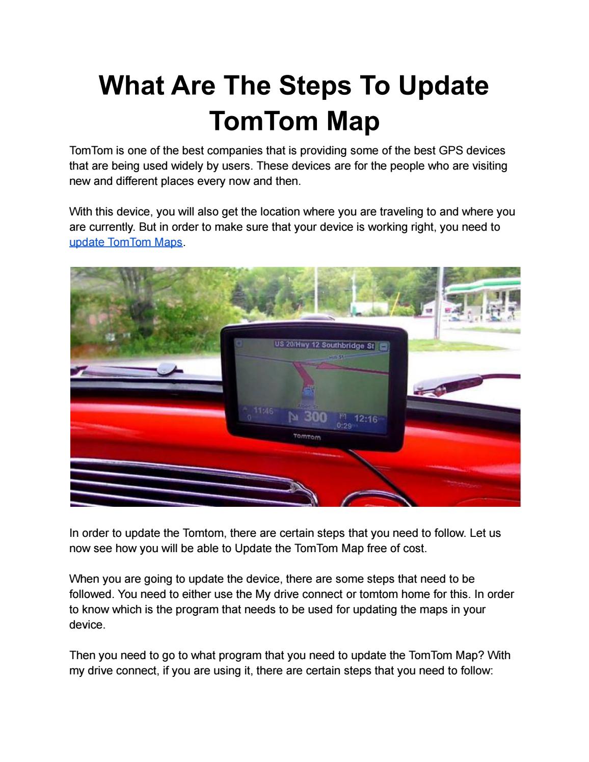 What Are The Steps To Update Tomtom Map By Gps Contact Number Issuu