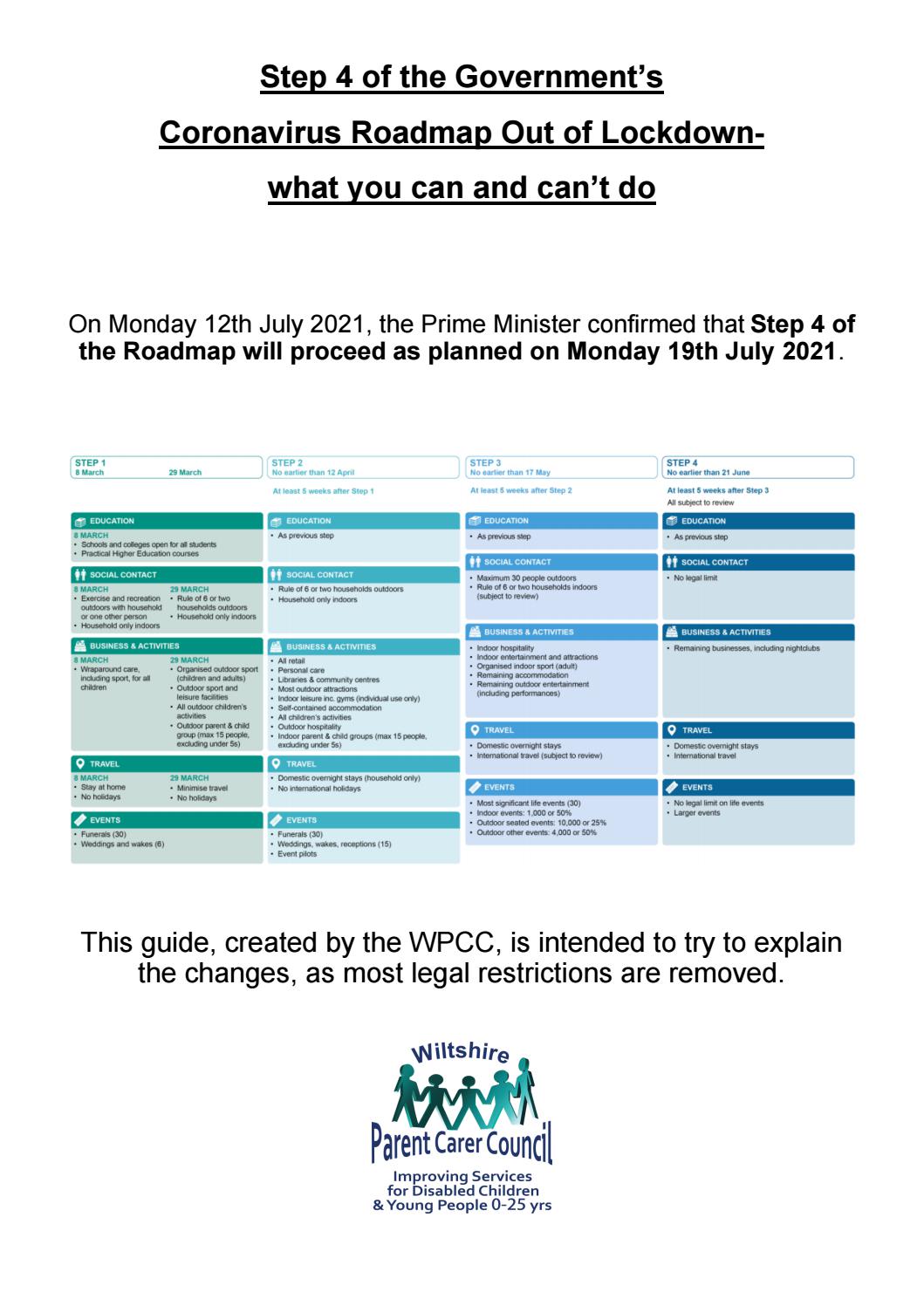 Step 4 of the Government’s Coronavirus Roadmap Out of Lockdown- what ...