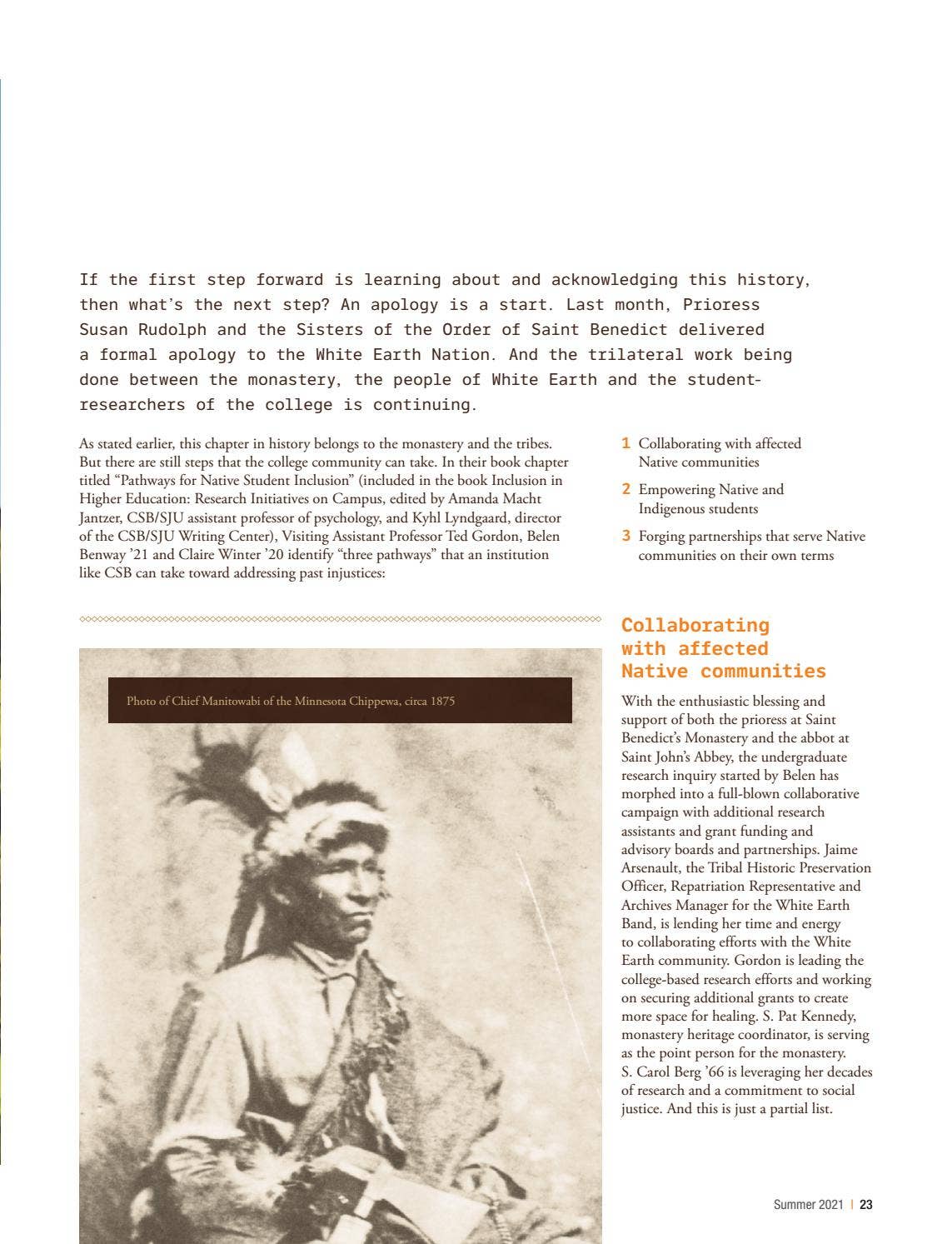 Saint Benedict’s Magazine Summer 2021 by CSB+SJU - Issuu
