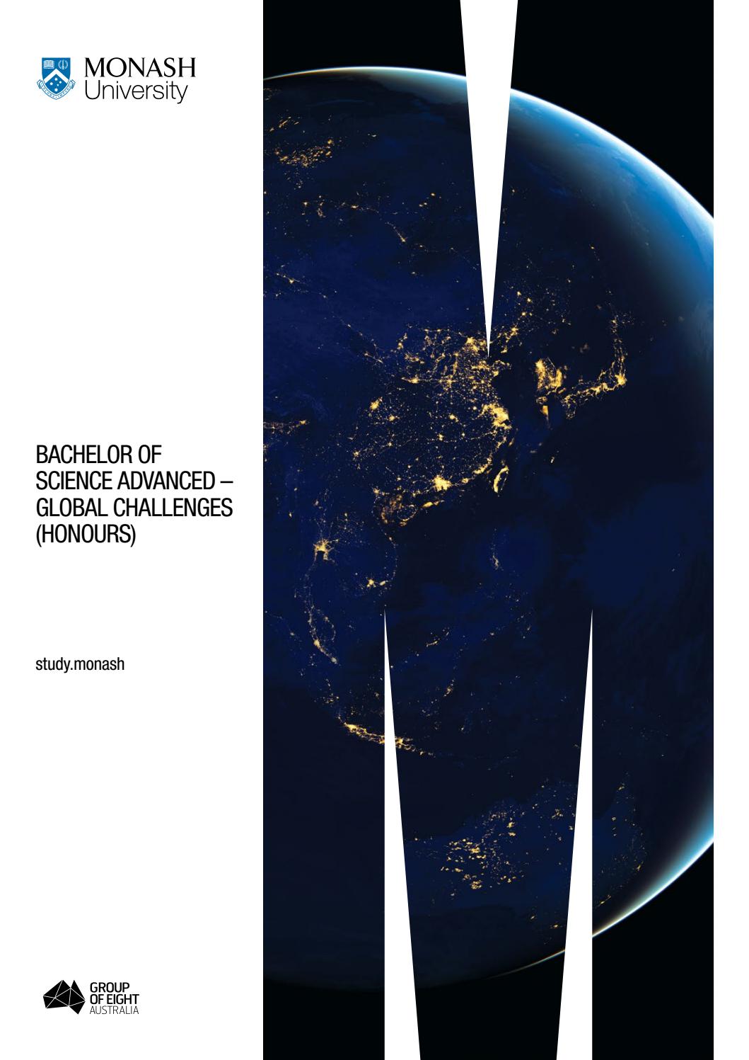 Bachelor of Science Advanced - Global-Challenges (Honours) 2021 by ...