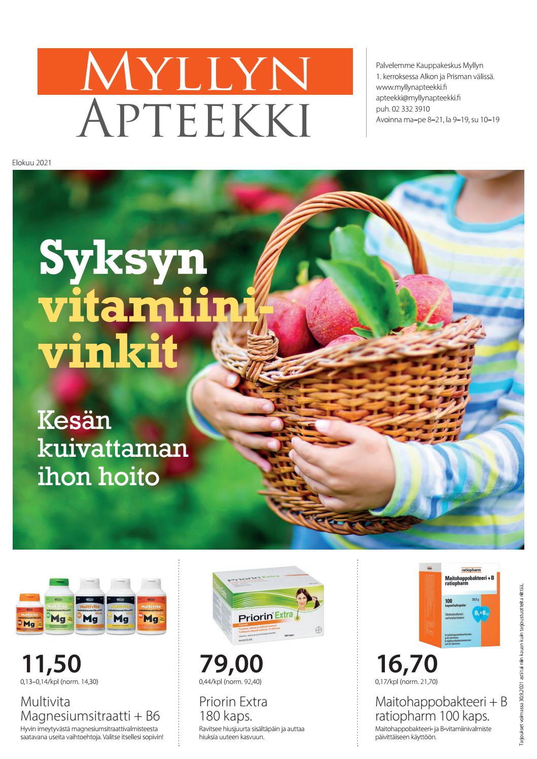 Myllyn apteekin Terveyssuora elokuu 2021 by Mainostoimisto SST Oy - Issuu