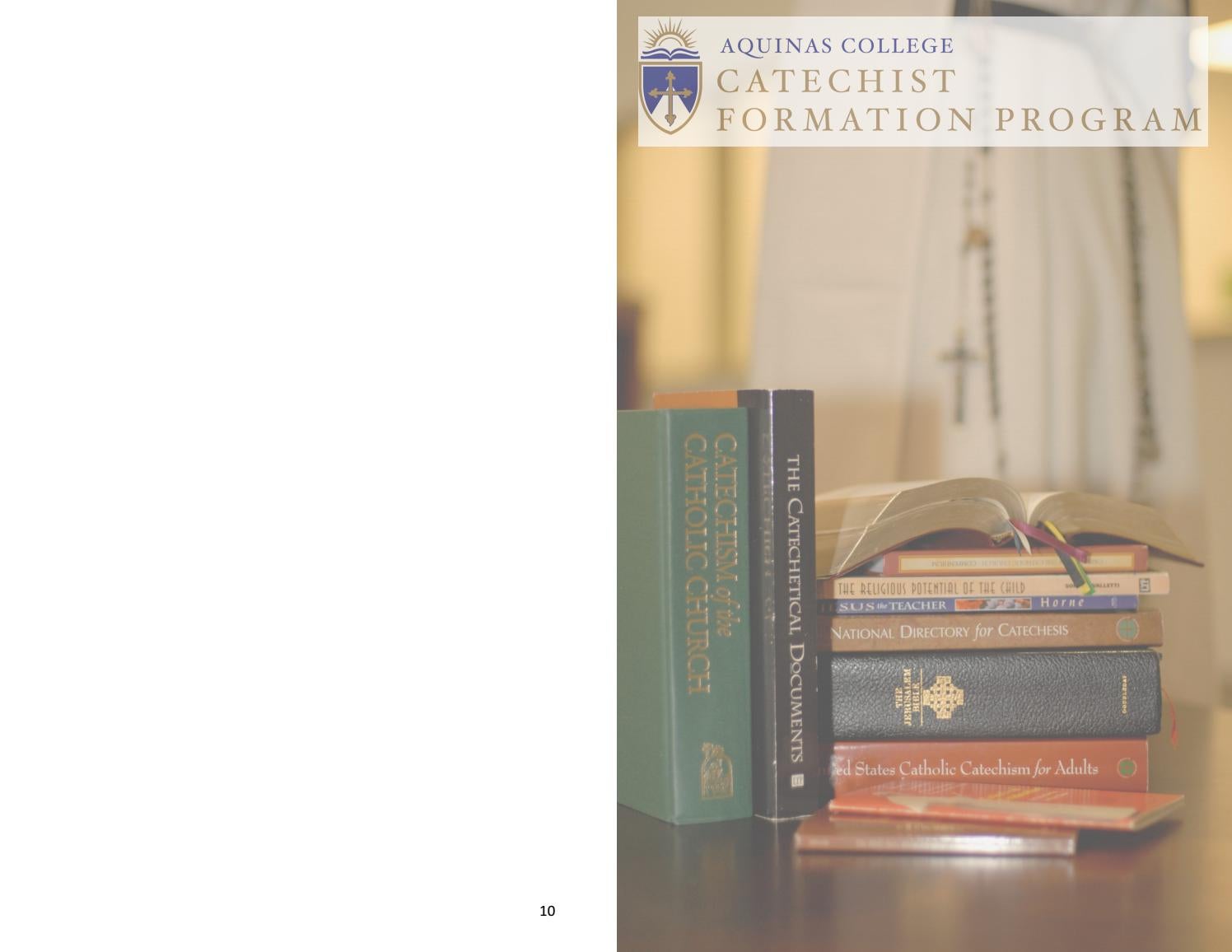 Aquinas College Catechist Formation Program Overview by Aquinas College ...