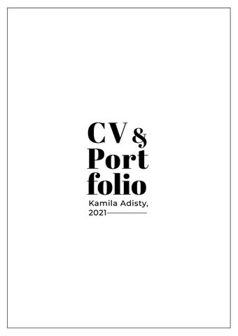 Kamila Adisty CV & Portfolio Update 2021 by Kamila Adisty - Issuu