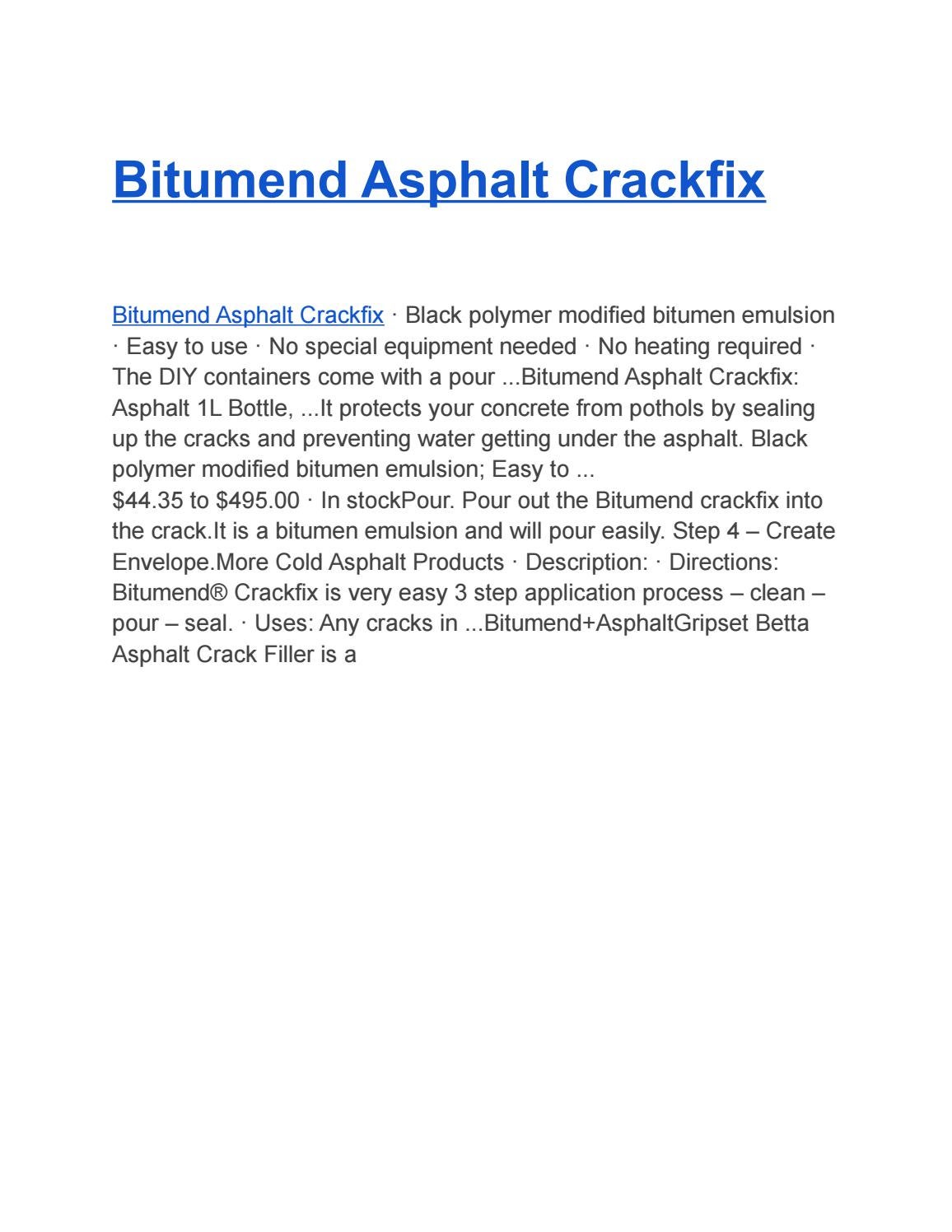 "Bitumend Asphalt Crackfix | safety awareness signs " by Sandra Johnson ...