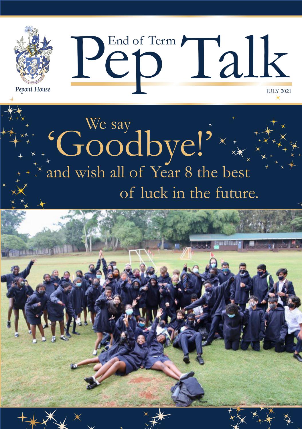 Pep Talk - End of 2020-2021 Academic Year by Peponi School - Issuu