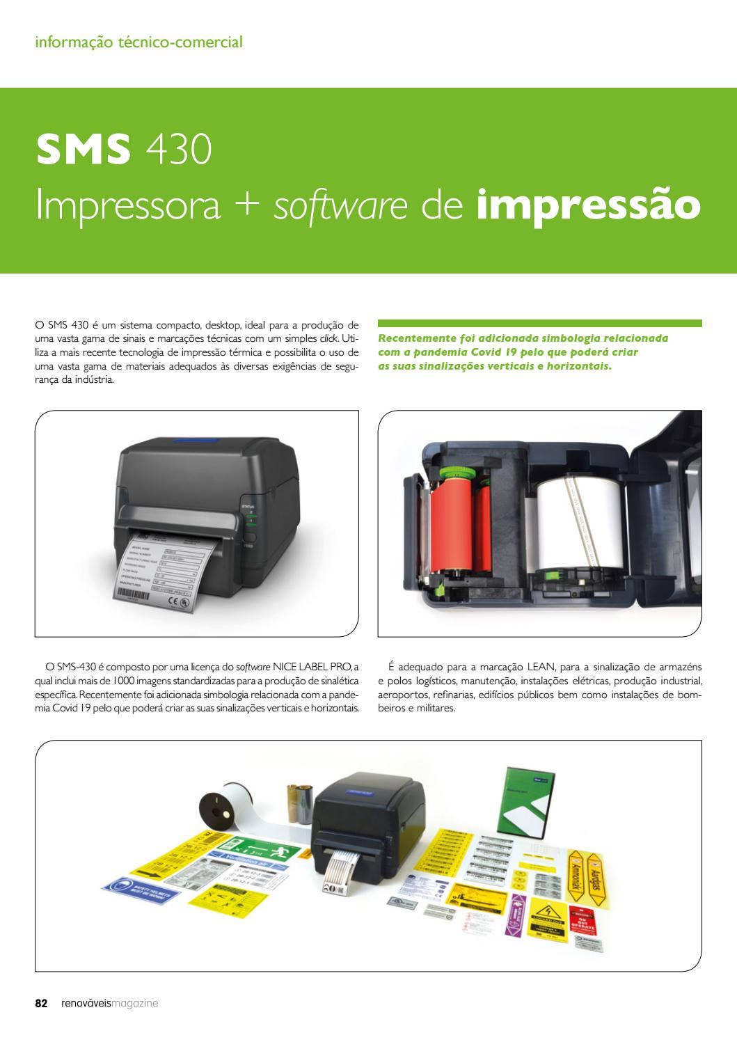 SMS 430 - Impressora + software de impressão by cie - Issuu