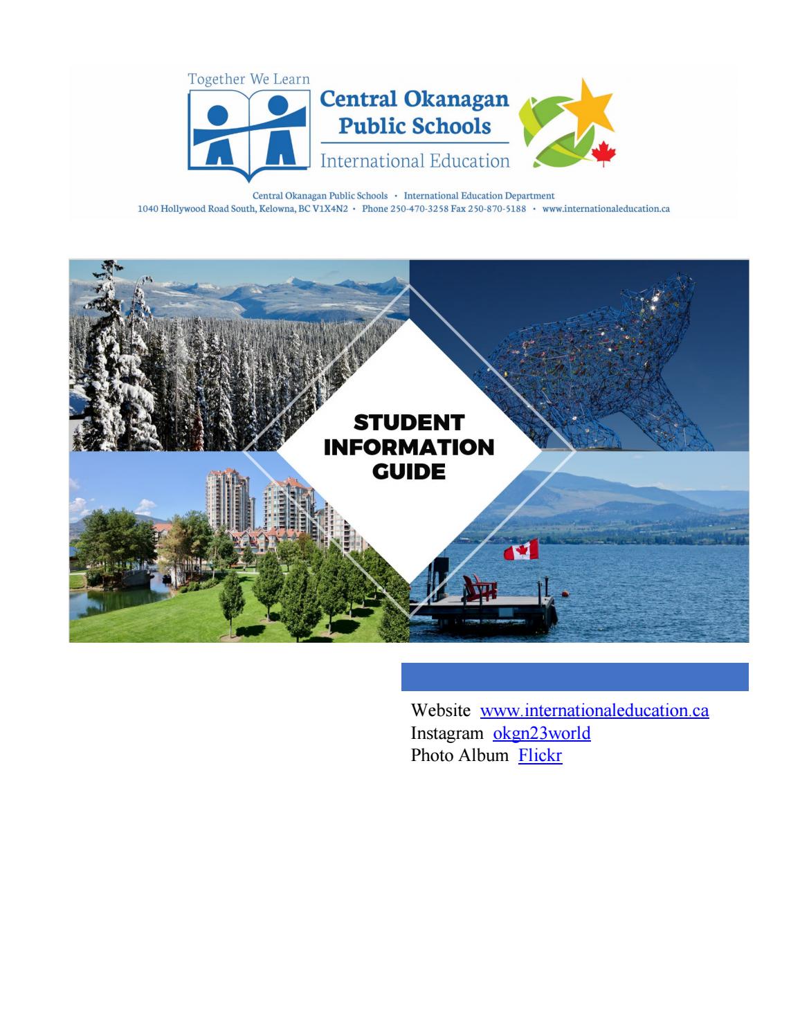 Student Hanbook by centralokanaganinternational - Issuu