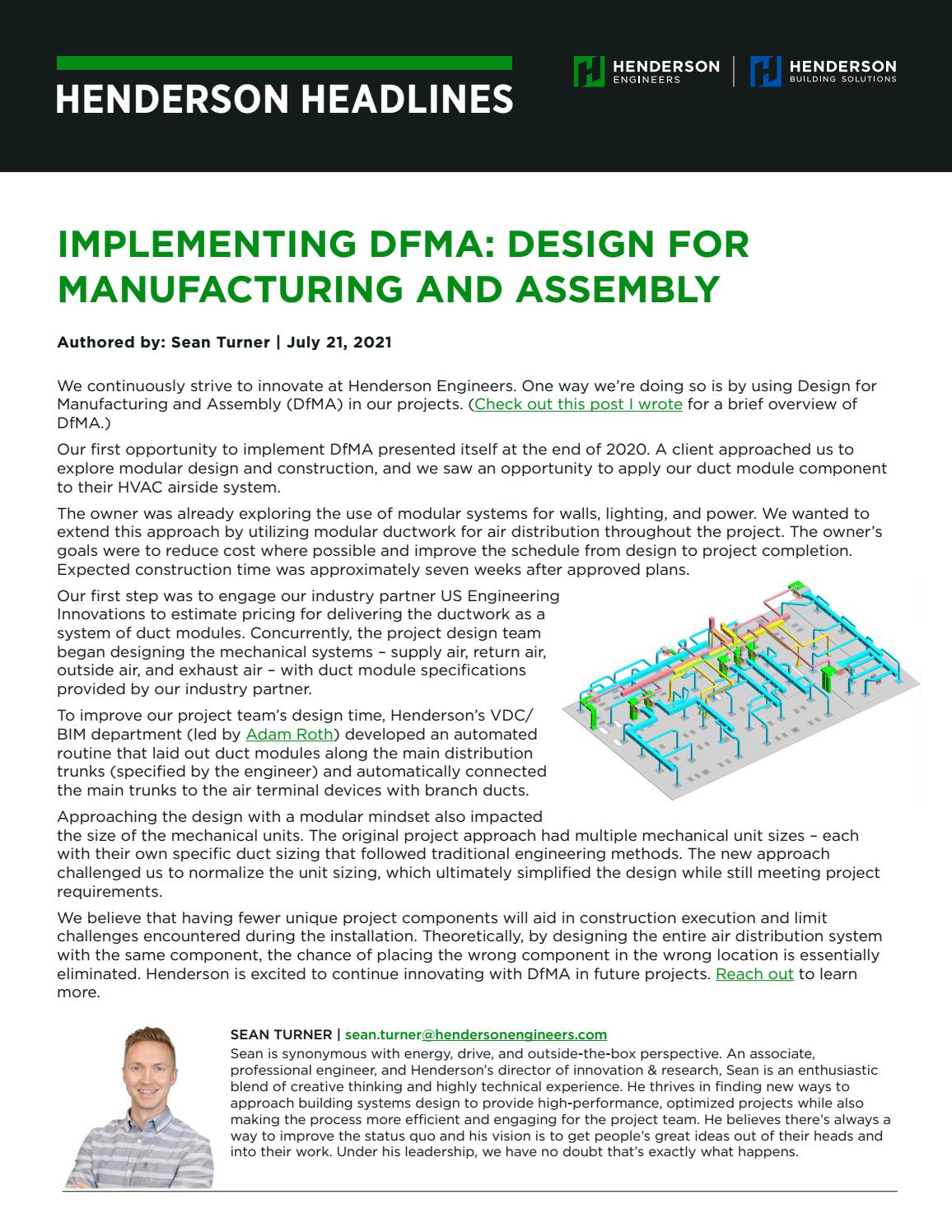 Implementing DfMA: Design for Manufacturing and Assembly by ...