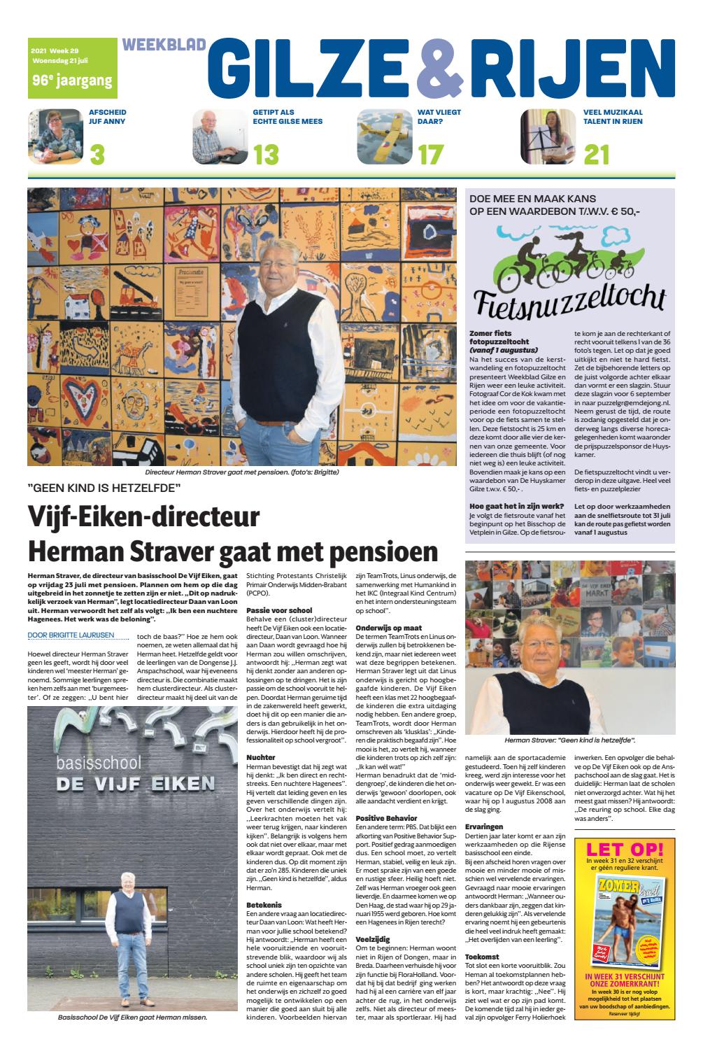 Weekblad Gilze en Rijen 21-07-2021 by Uitgeverij Em de Jong - Issuu