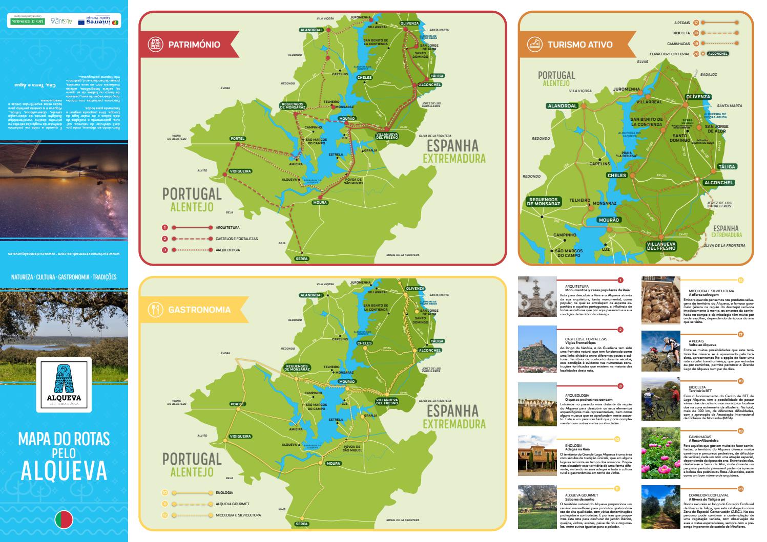 Mapa do rotas pelo Alqueva by Extremadura Turismo - Issuu