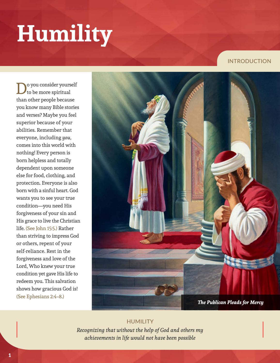 Humility Bible Character Lesson by Institute in Basic Life Principles ...