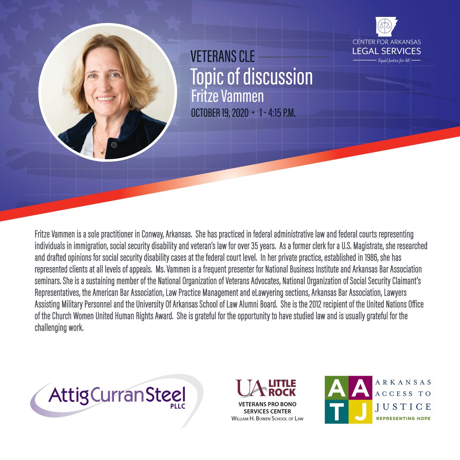 Veteran's CLE- Speaker Bios by Amber Quaid - Issuu