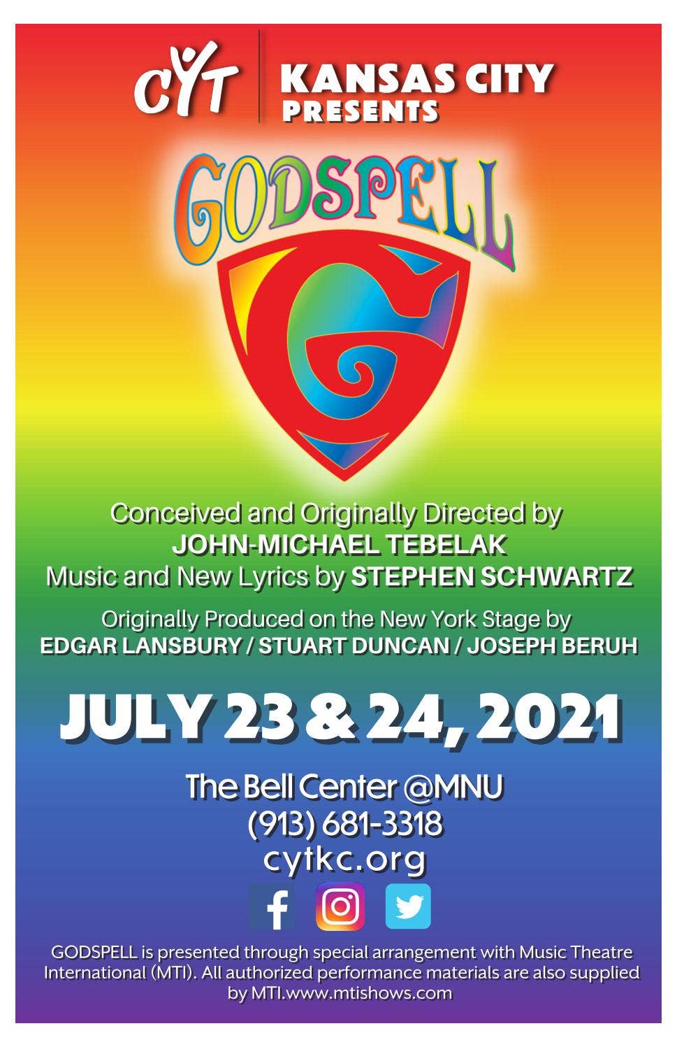 CYT KC's High School Master Camp Presents Godspell 2021 by Rachel Phillips - Issuu