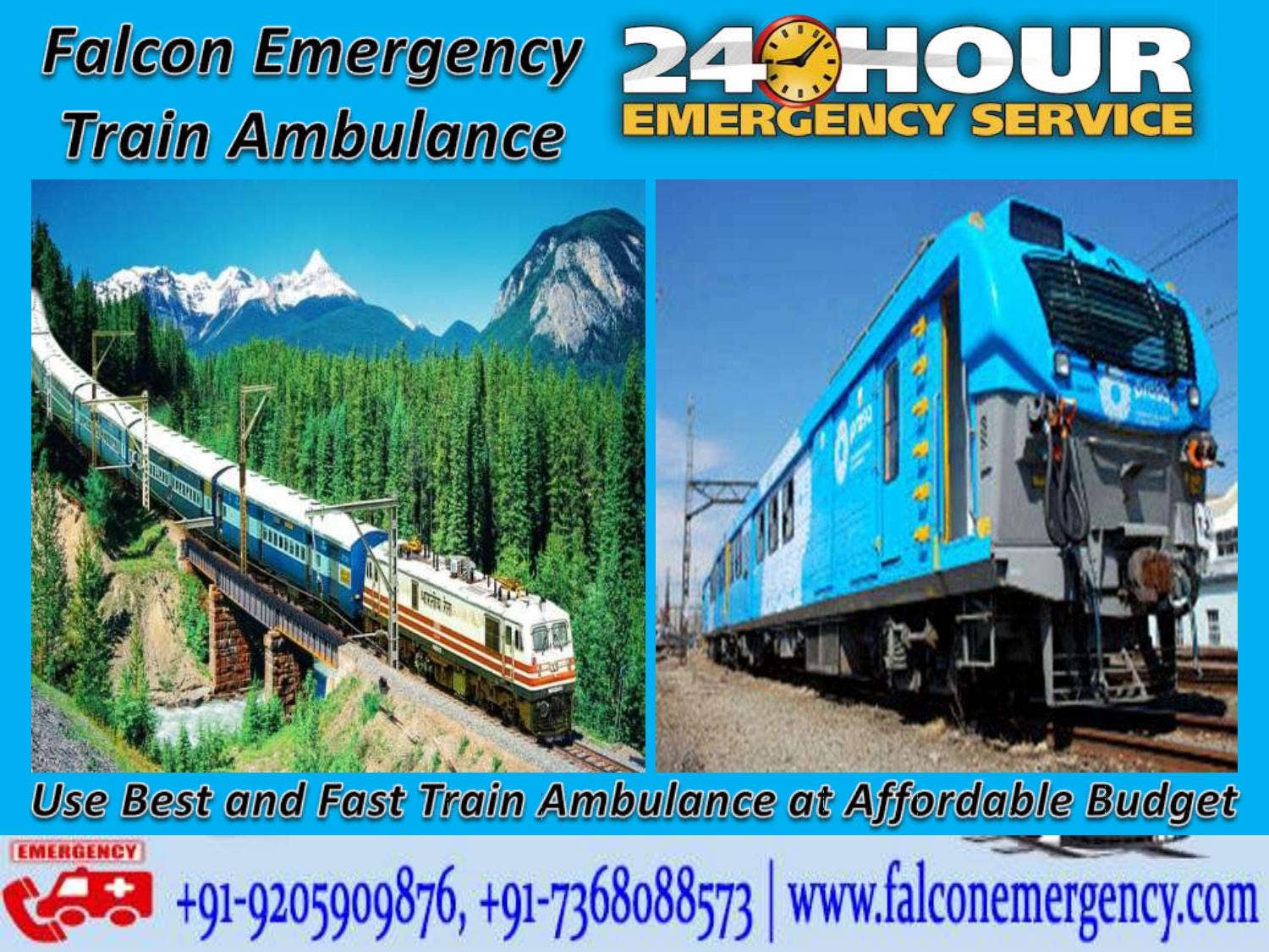 Get Falcon Emergency Train Ambulance in Bangalore and Patna with Best ...