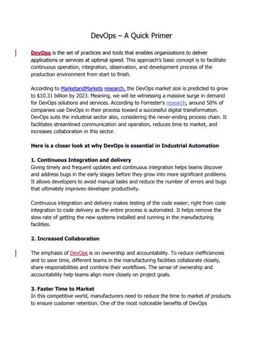 DevOps – A Quick Primer by Utthunga - Issuu