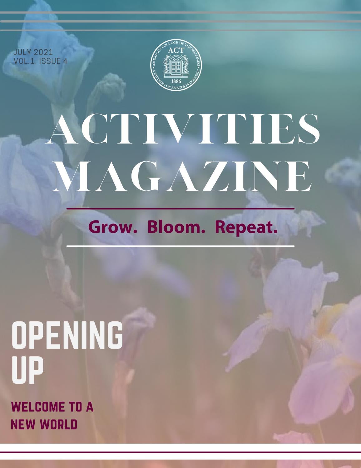 ACTivities Magazine - Vol. 1 Issue 4 (July 2021) by Anatolia College ...