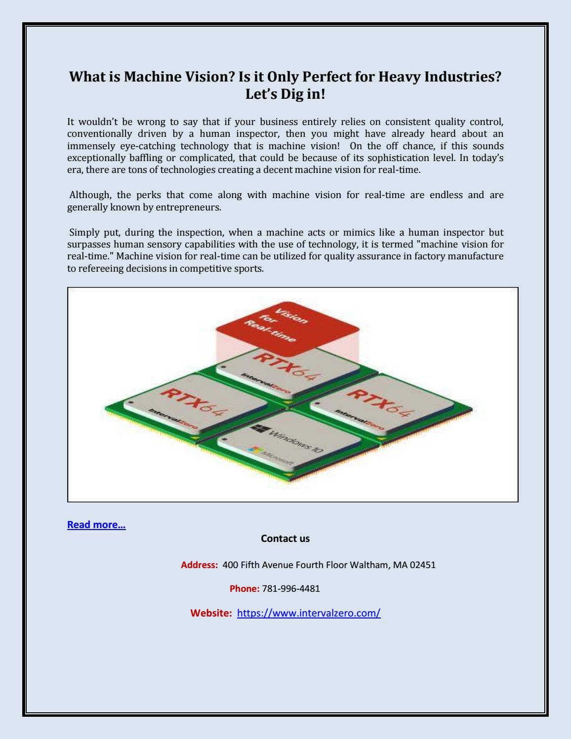 What is Machine Vision? Is it Only Perfect for Heavy Industries? Let’s ...