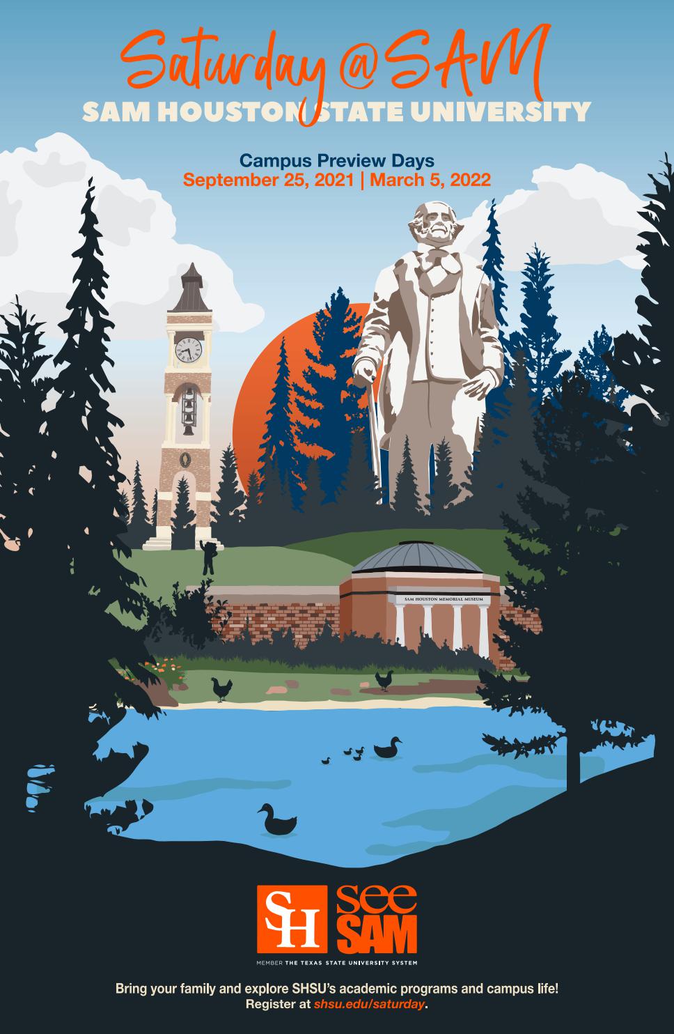 SHSU Saturday@SAM Poster 2021 by samhoustonstateuniversity - Issuu