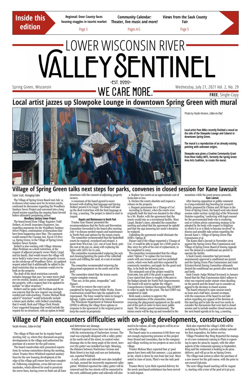 Valley Sentinel - 07-21-2021 by Valley Sentinel - Issuu