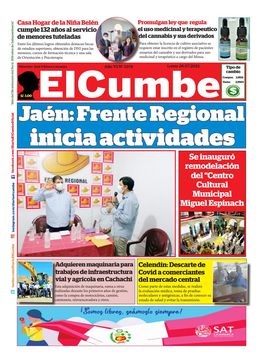 Diario El Cumbe 26 julio 2021 by Diario El Cumbe - Issuu