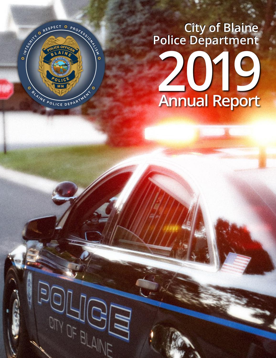 2019 Blaine Police Department Annual Report by City of Blaine - Issuu