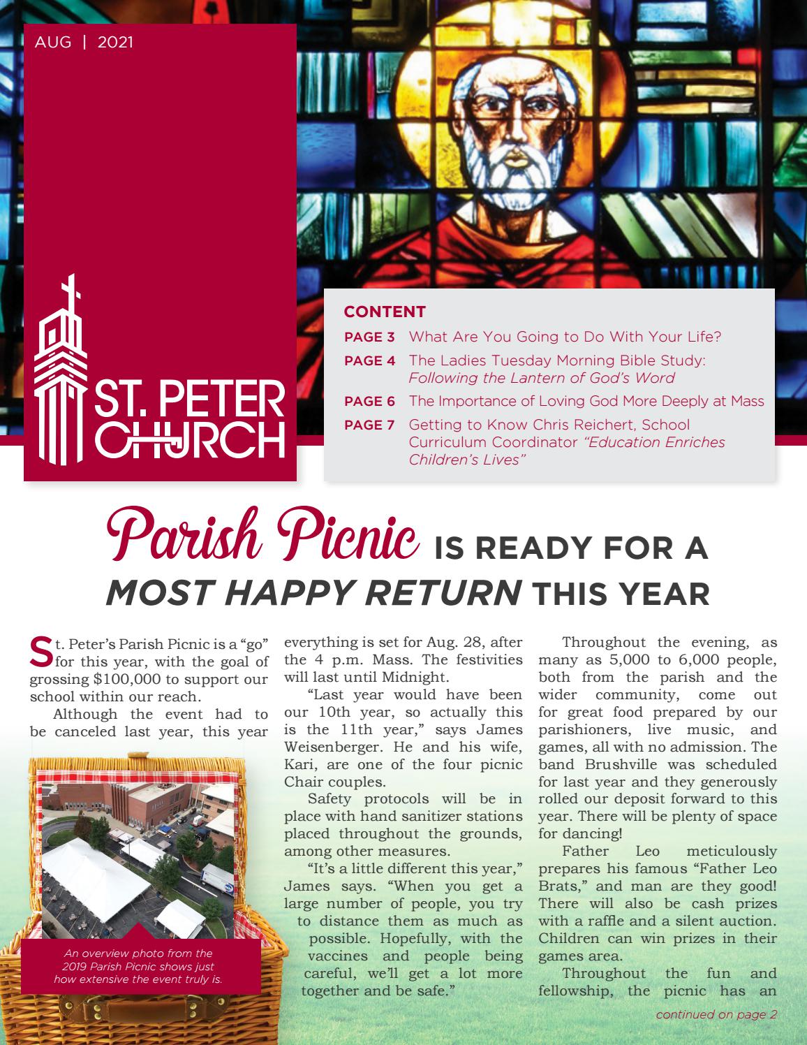St. Peter Catholic Church Newsletter — August 2021 by Catholic ...