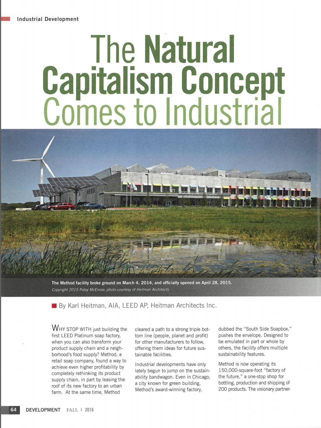 The Natural Capitalism Concept Comes to Industrial by HEITMAN ...