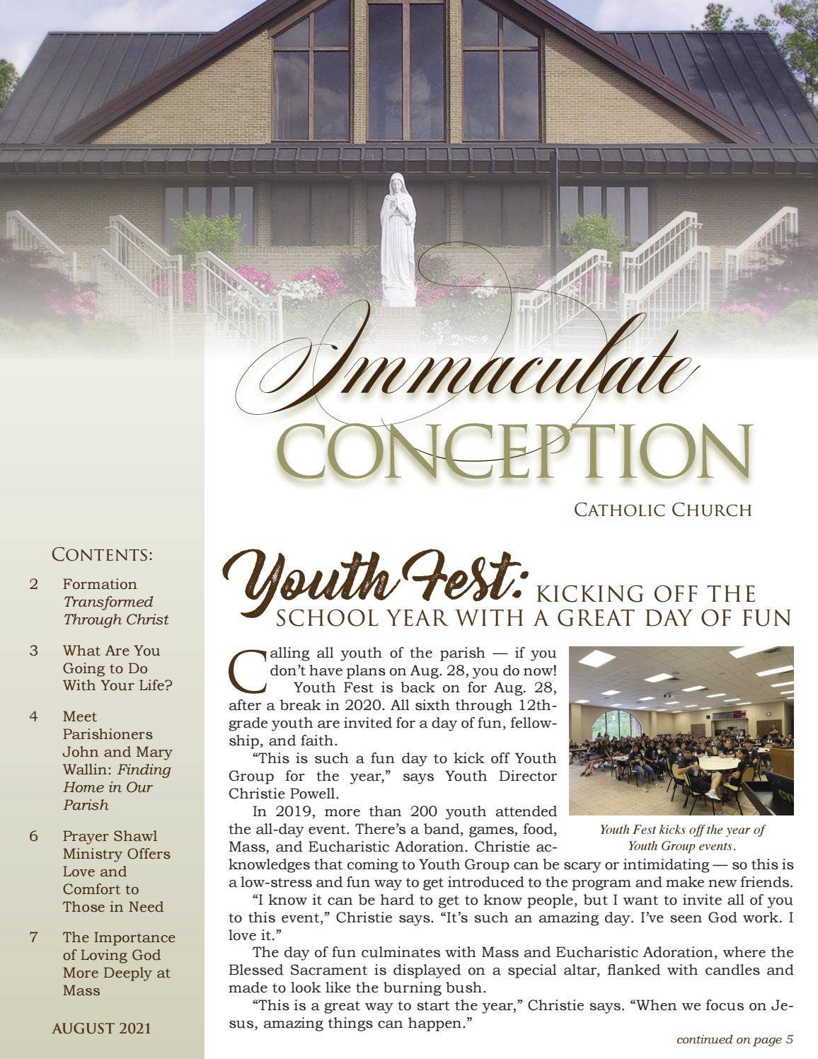 Immaculate Conception Catholic Church Newsletter — August 2021 by ...