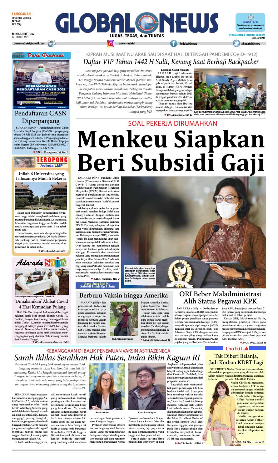GLOBAL NEWS Edisi 306 by Redaksi Gnews - Issuu