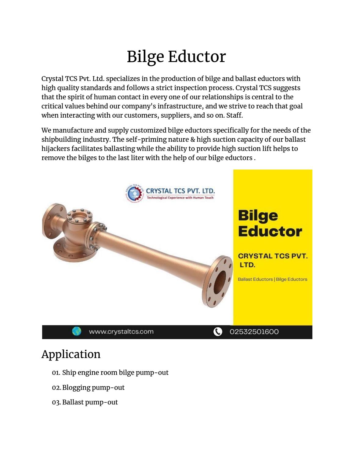 Bilge Eductor by crystaltcs - Issuu