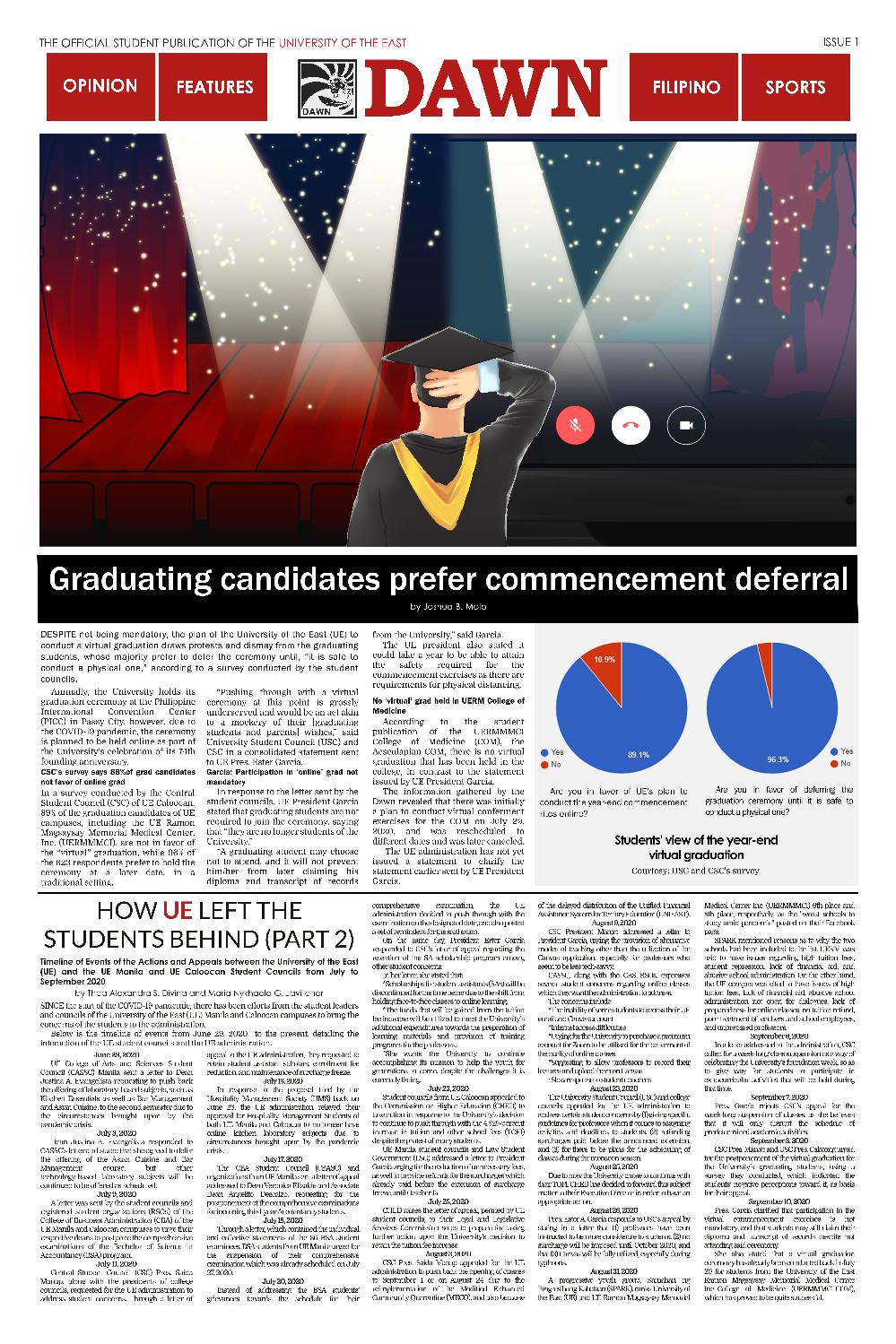 [THE DAWN] Volume 73 - Issue 1 by The Dawn - Issuu