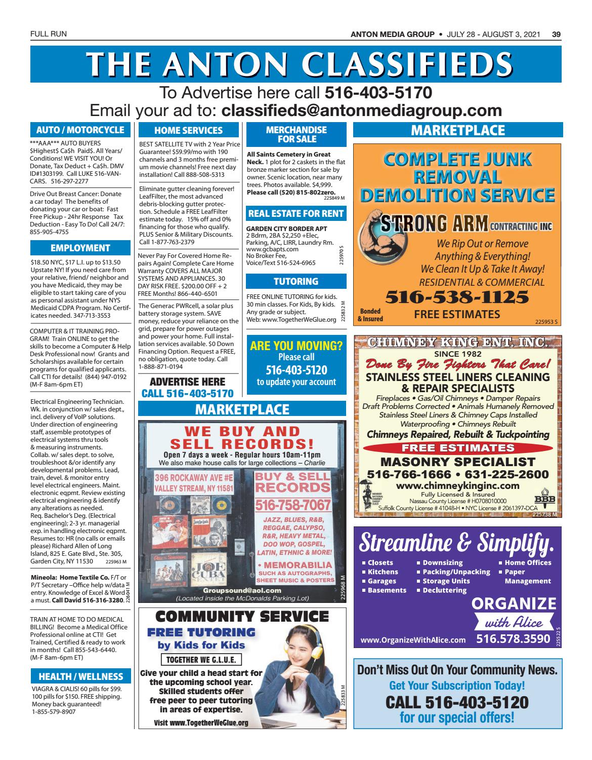 Anton's Classifieds 7/28/2021, a weekly publication by Anton Media ...