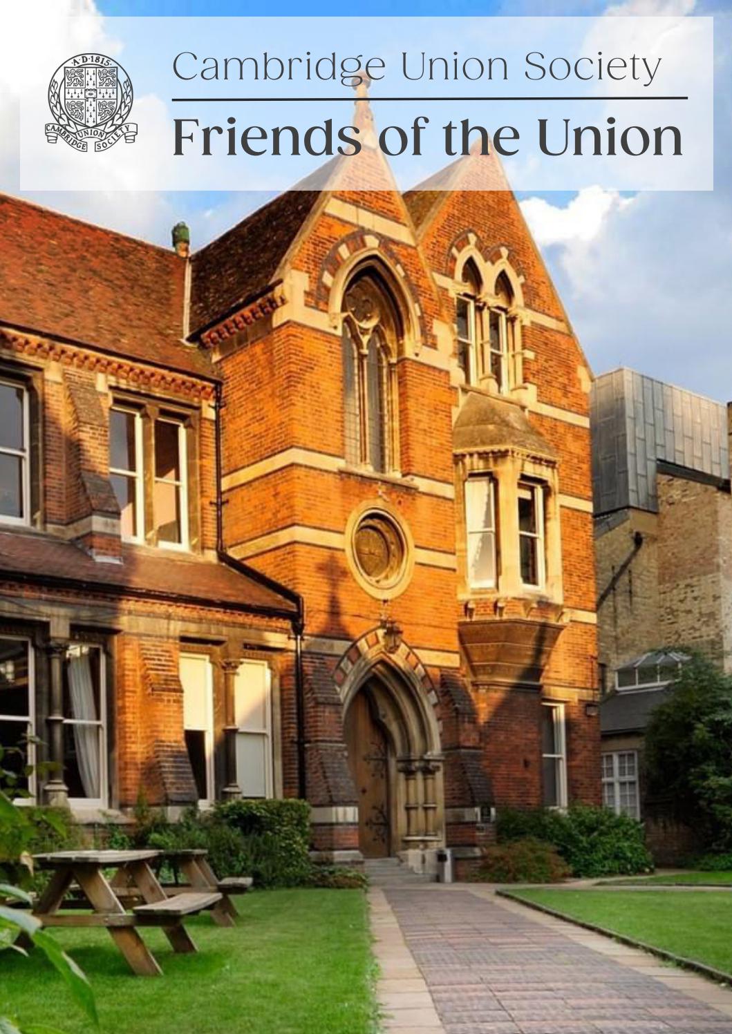 Friends of the Union Membership Brochure by The Cambridge Union - Issuu