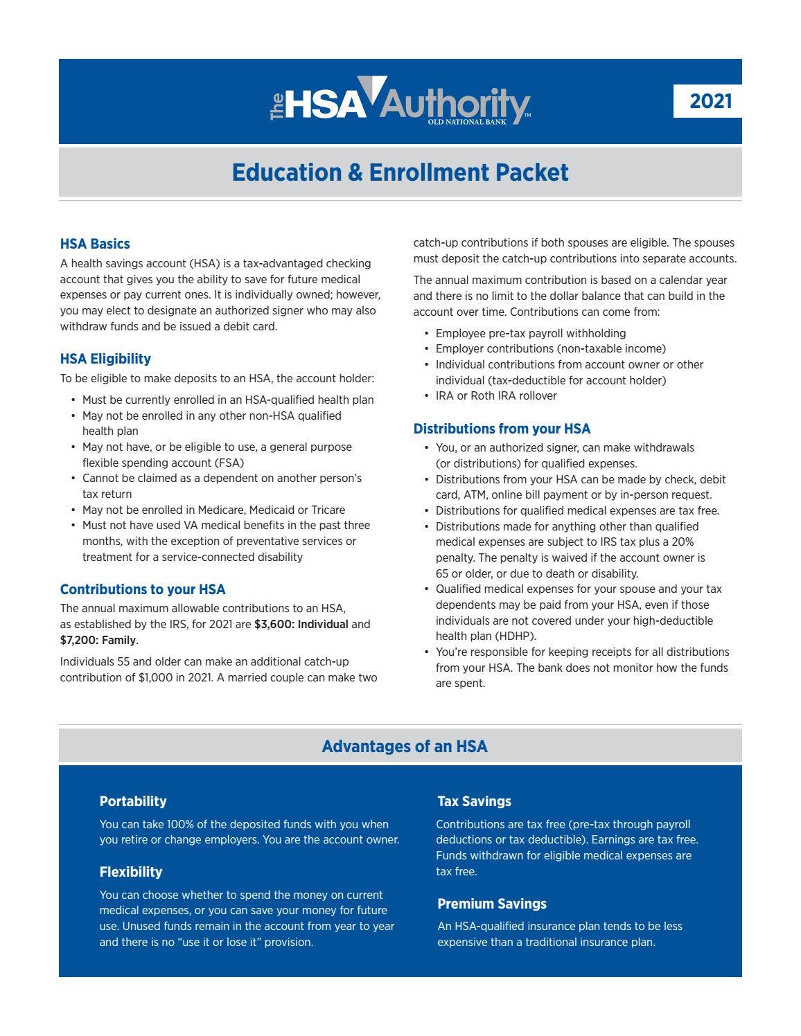 HSA Authority Education & Enrollment Packet by The MJ Companies - Issuu