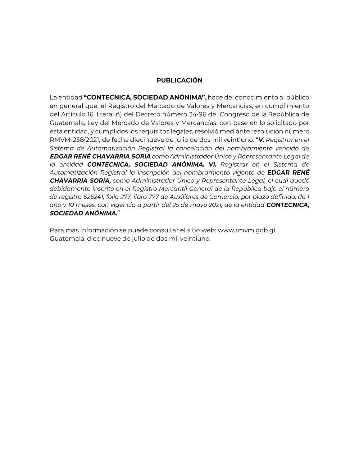 Resolución-RMVM-258-2021 by Corporación BI - Issuu