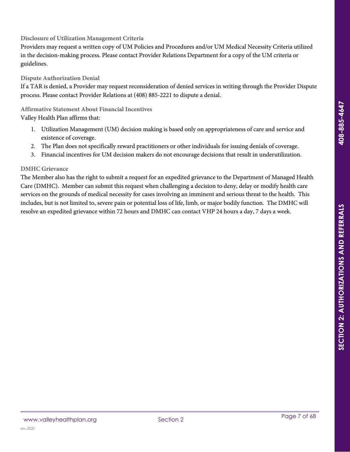 Provider Manual Update 2020 by Valley Health Plan - Issuu