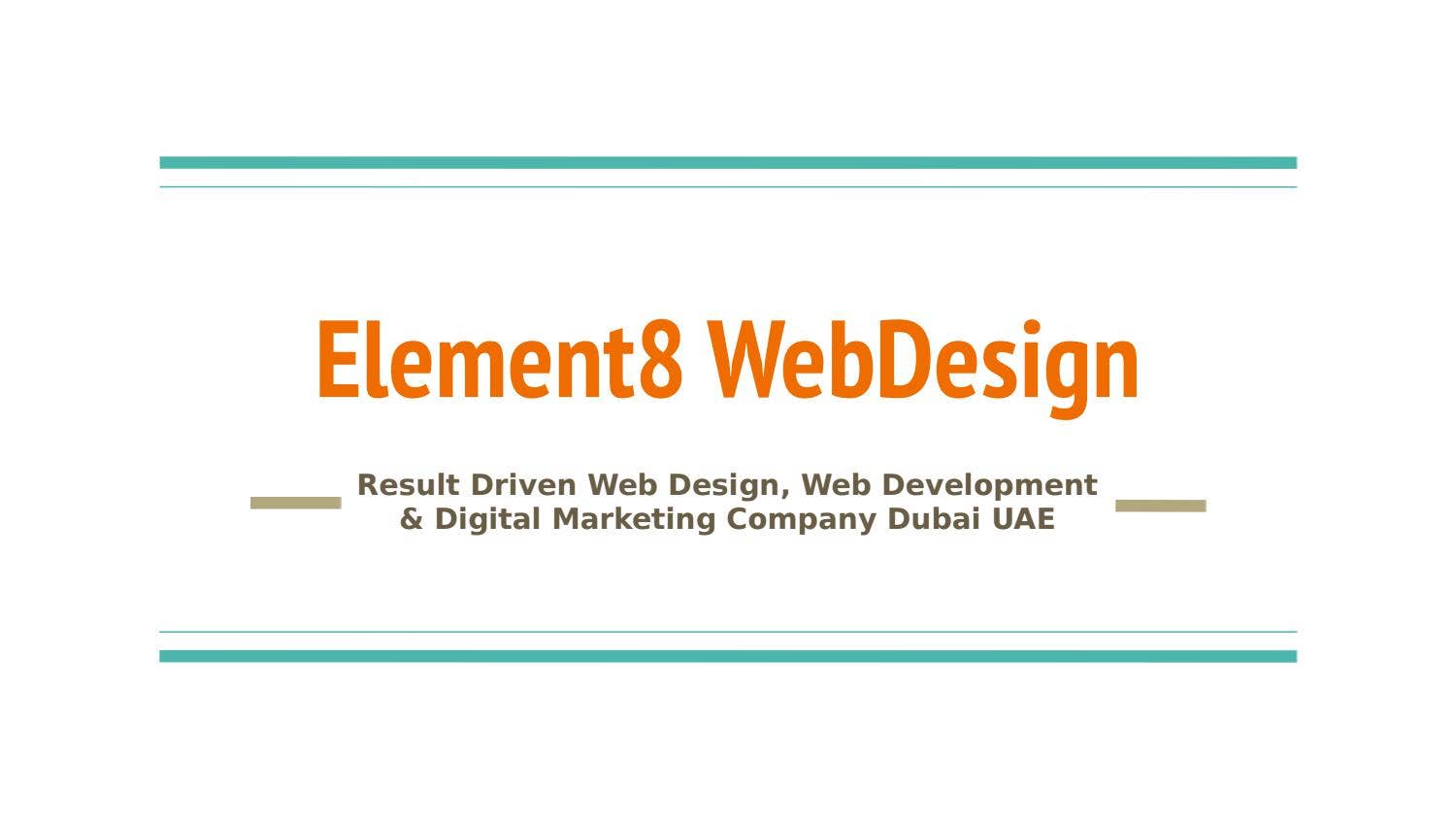 Element8 Web Design by Element8 - Issuu
